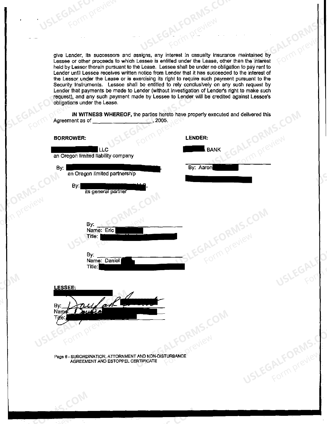 Letter Of Attornment Example | US Legal Forms