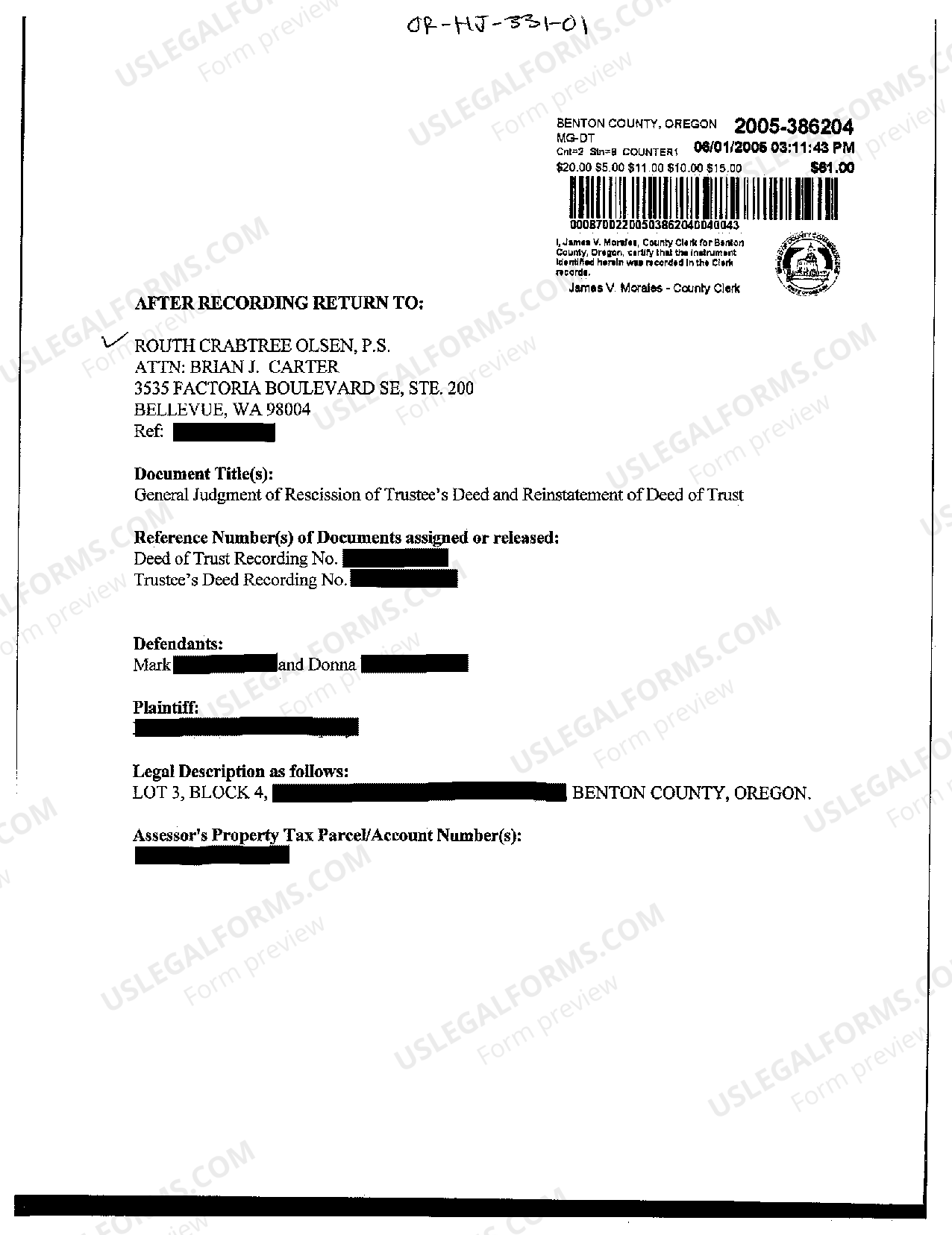 Application For Rescission Of Judgment Template | US Legal Forms