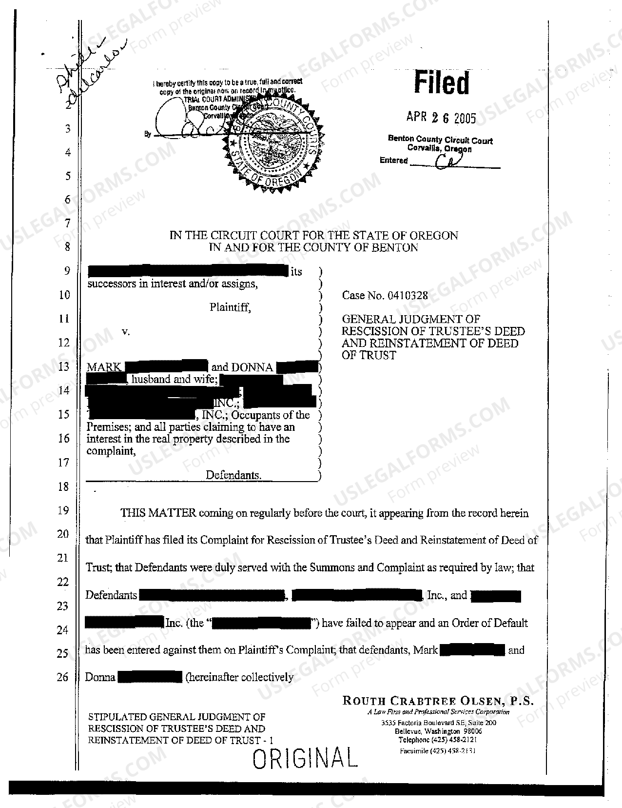 Application For Rescission Of Judgment Template | US Legal Forms