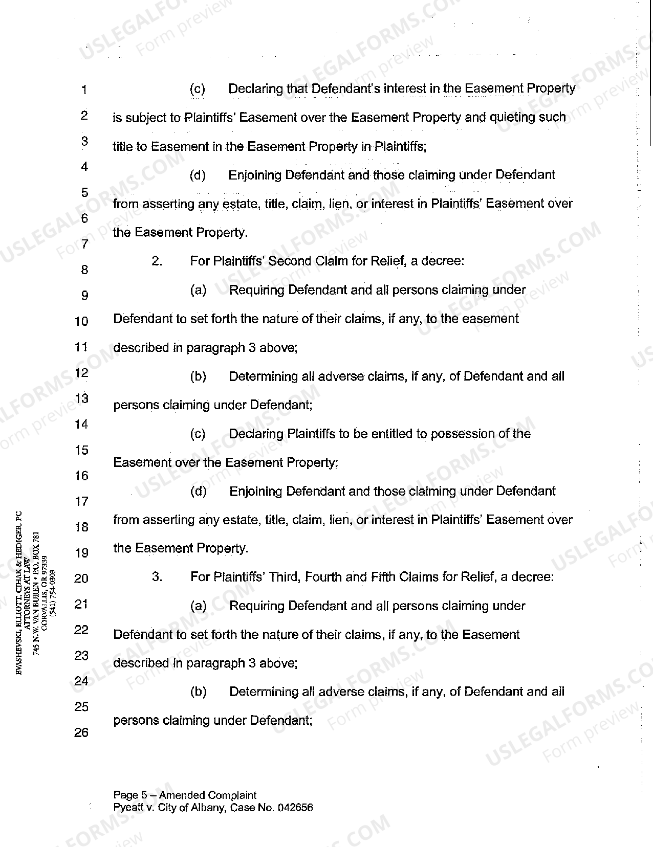 Oregon Amended Complaint | US Legal Forms