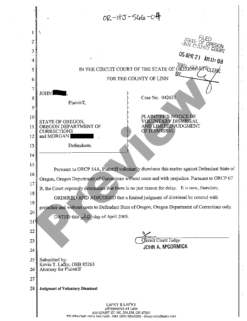 Notice Of Voluntary Dismissal Without Prejudice Form US Legal Forms