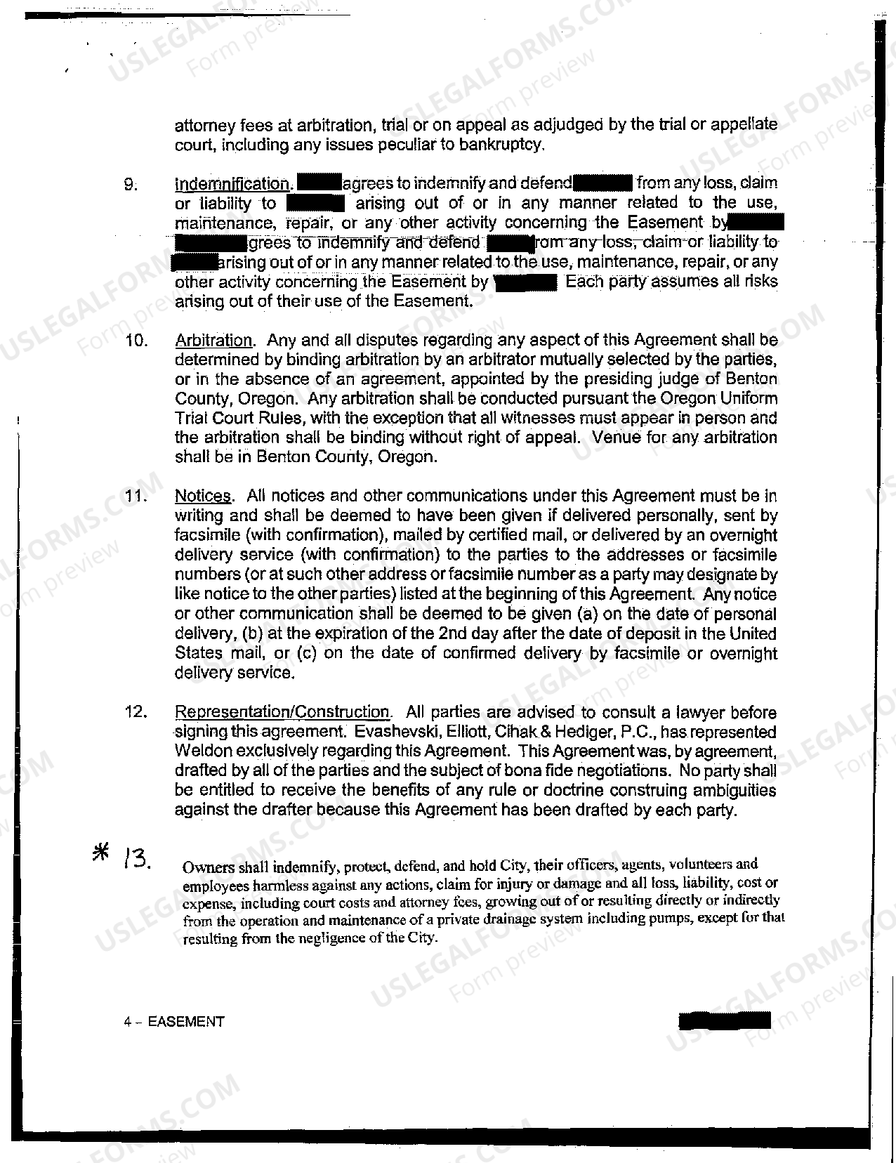 Oregon Easement for Access and Utilities | US Legal Forms
