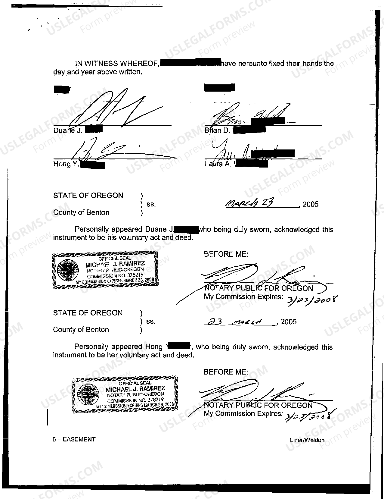 Oregon Easement for Access and Utilities | US Legal Forms