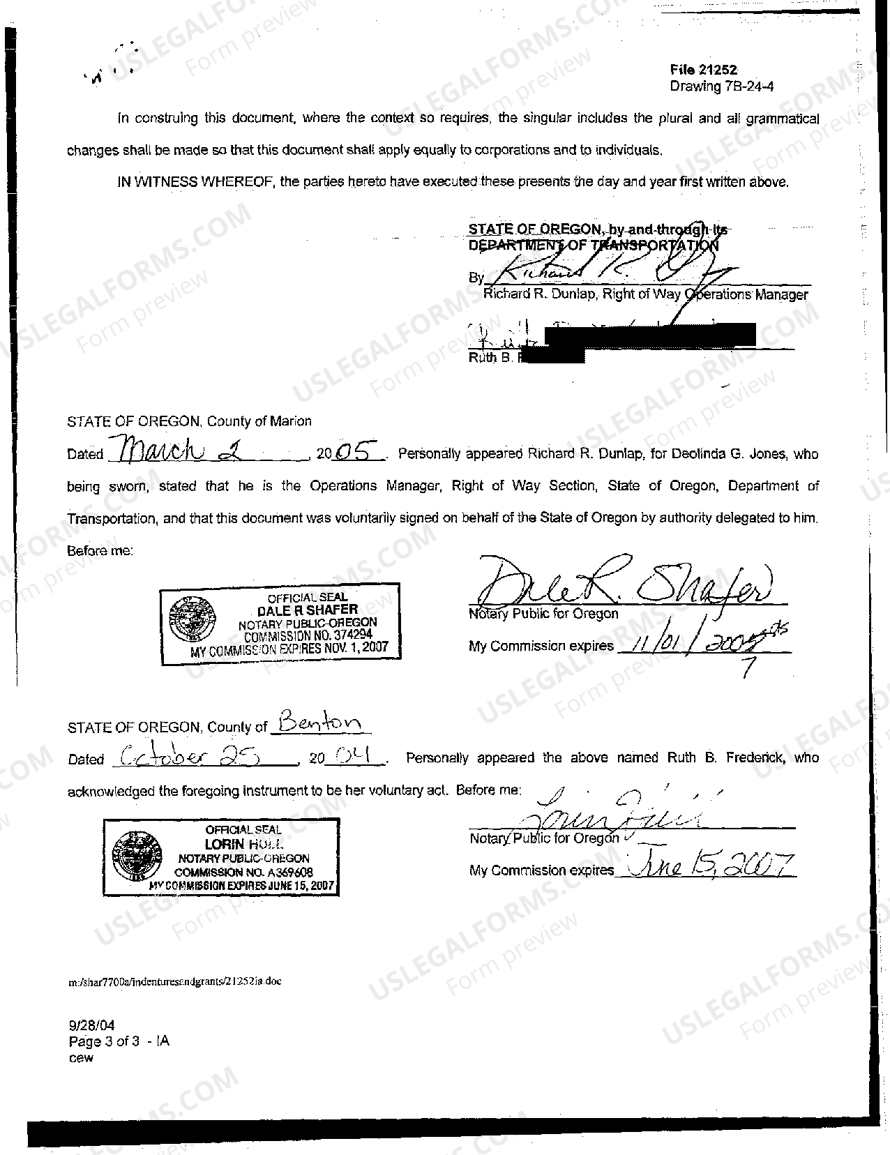 Oregon Indenture of Access | US Legal Forms