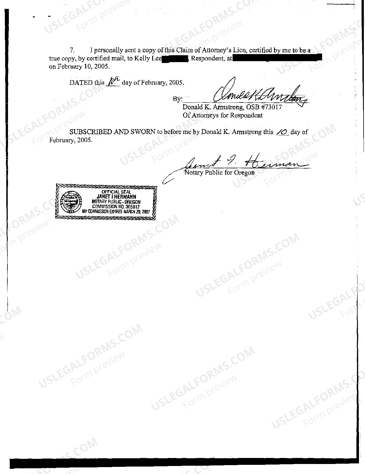 Notice Of Attorney Lien Form | US Legal Forms
