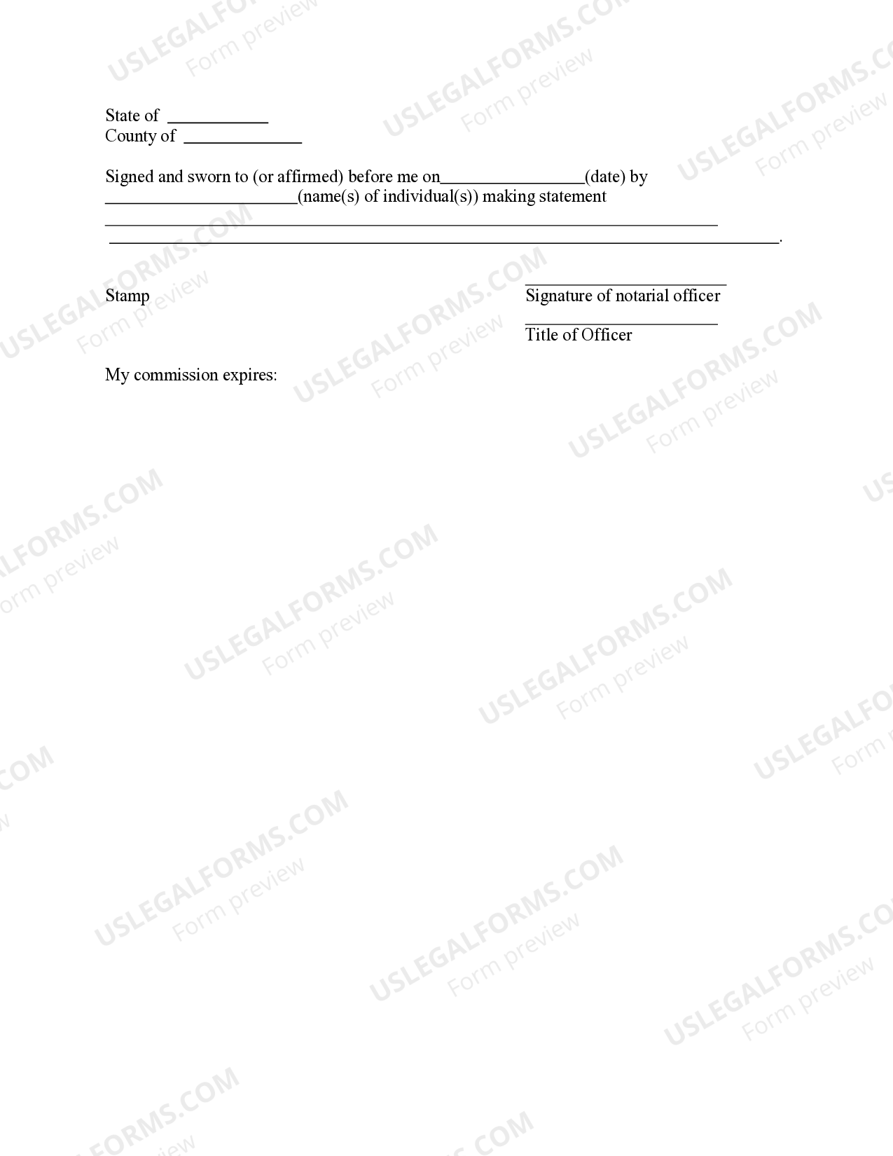 Pittsburgh Pennsylvania Acknowledgment For Verification On Oath Or Affirmation Oath Pittsburgh