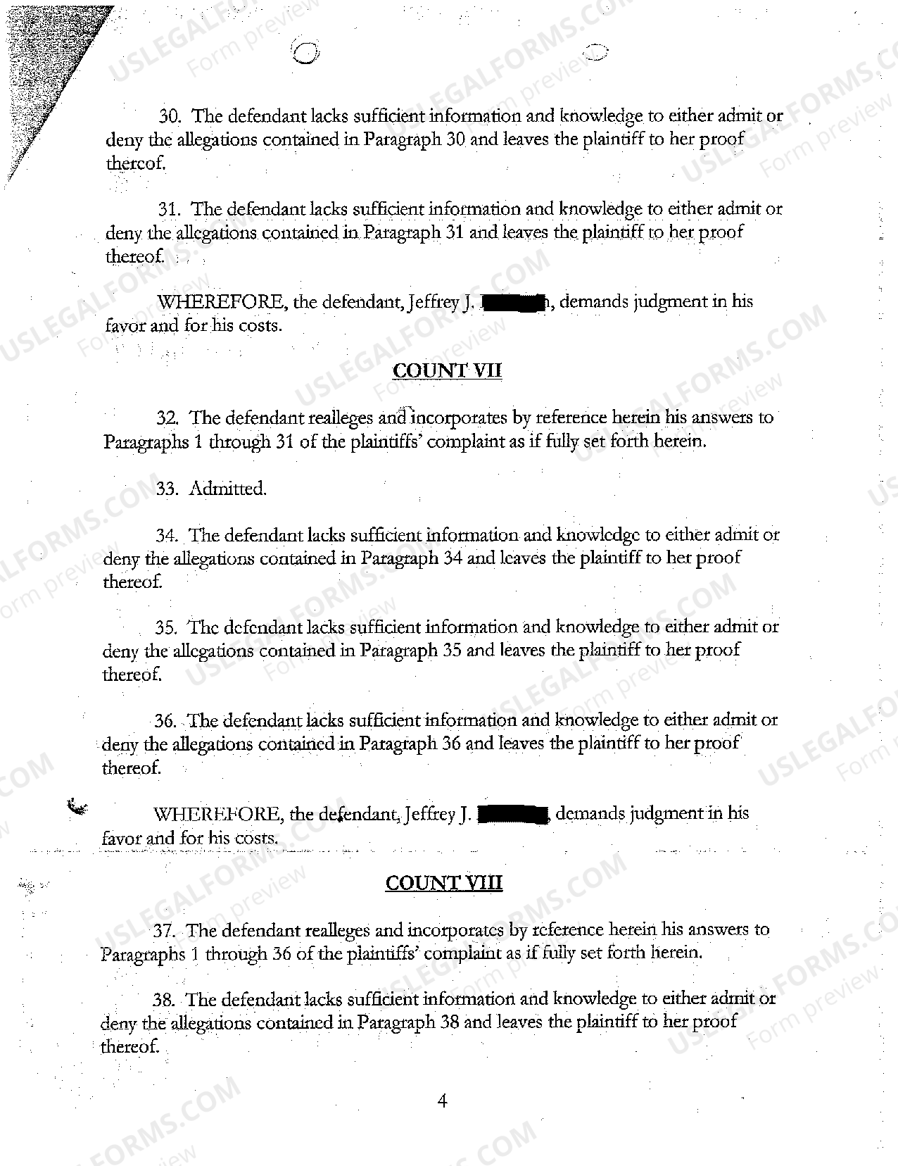 Rhode Island Answer of Defendant to Plaintiffs' Amended Complaint | US ...