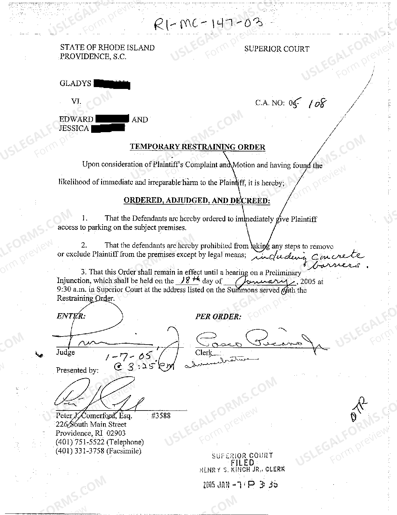 Rhode Island Temporary Restraining Order - Ri Restraining Order | US ...