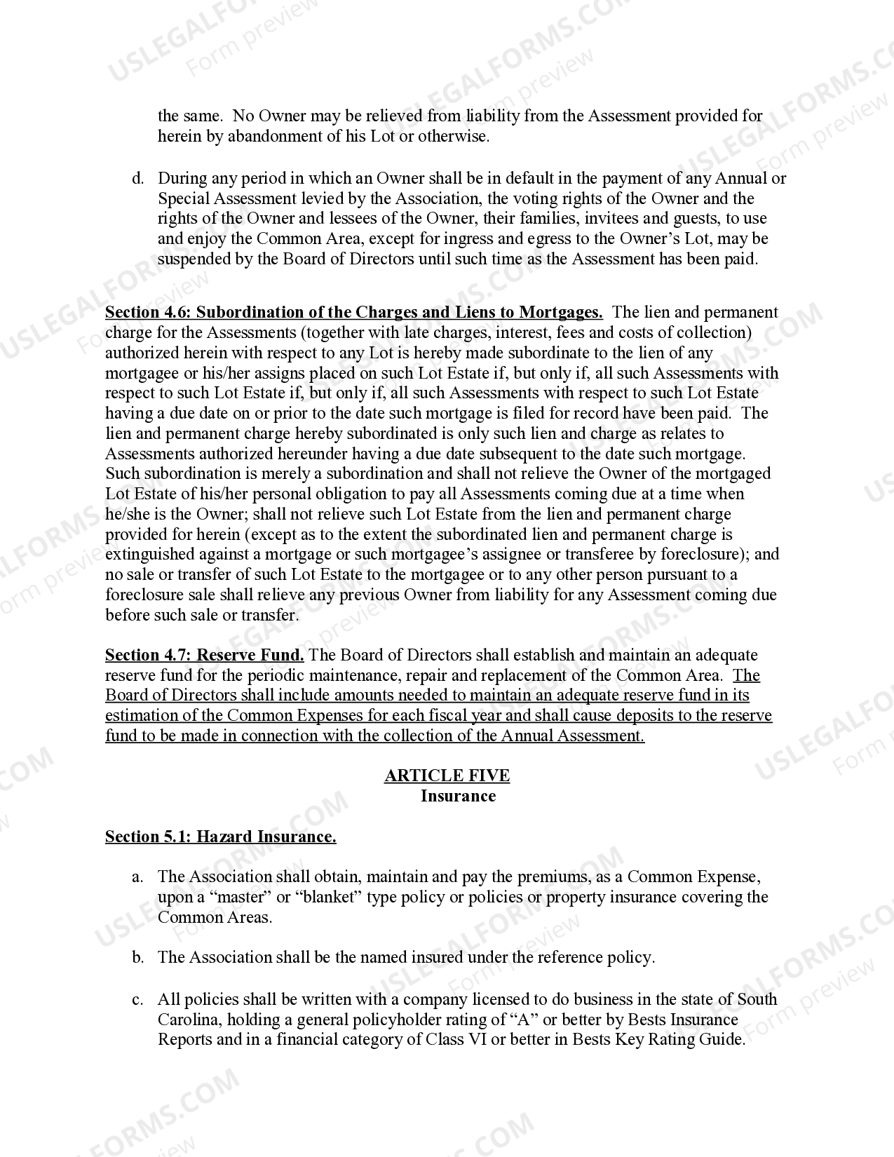 South Carolina Covenants and Restrictions | US Legal Forms
