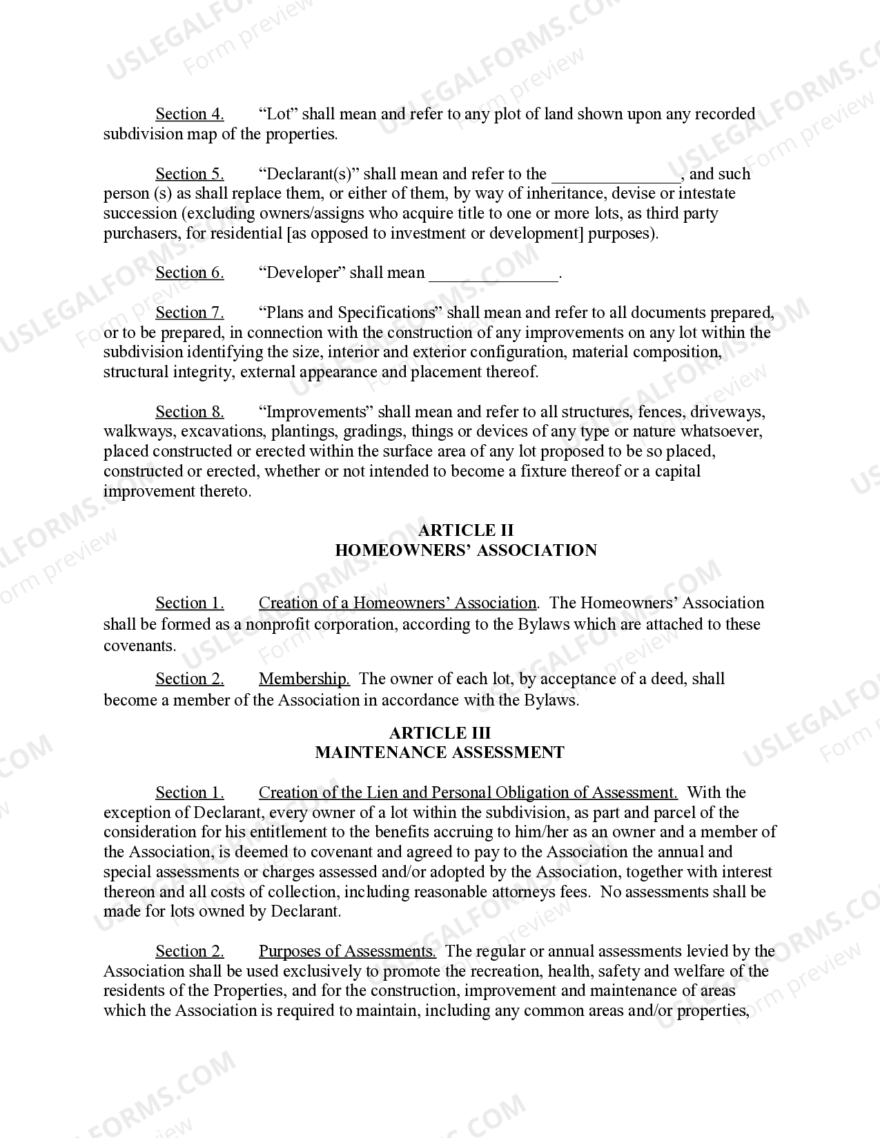 South Carolina Declaration of Covenants - Declaration Of Covenants ...