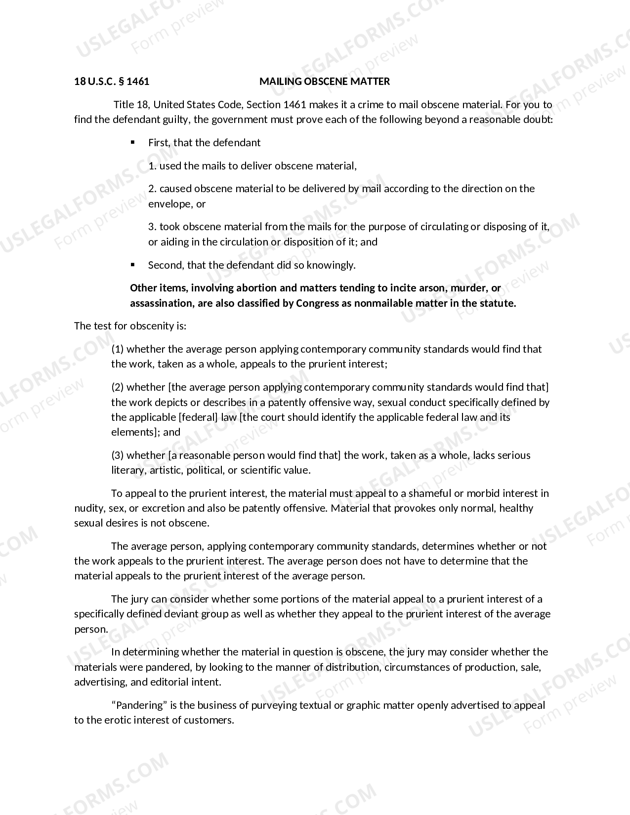 South Carolina MAILING OBSCENE MATTER | US Legal Forms