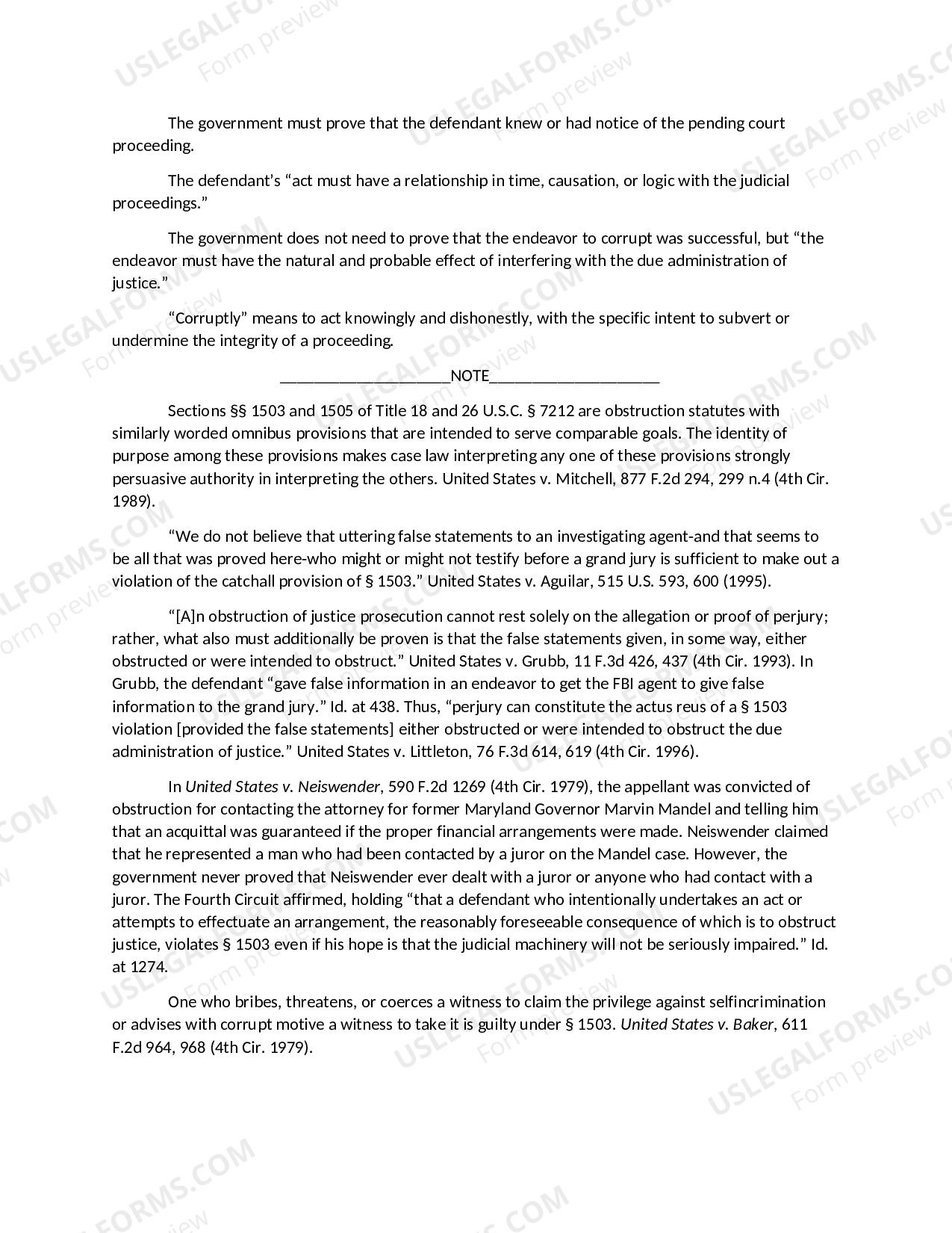 South Carolina OBSTRUCTION OF JUSTICE | US Legal Forms