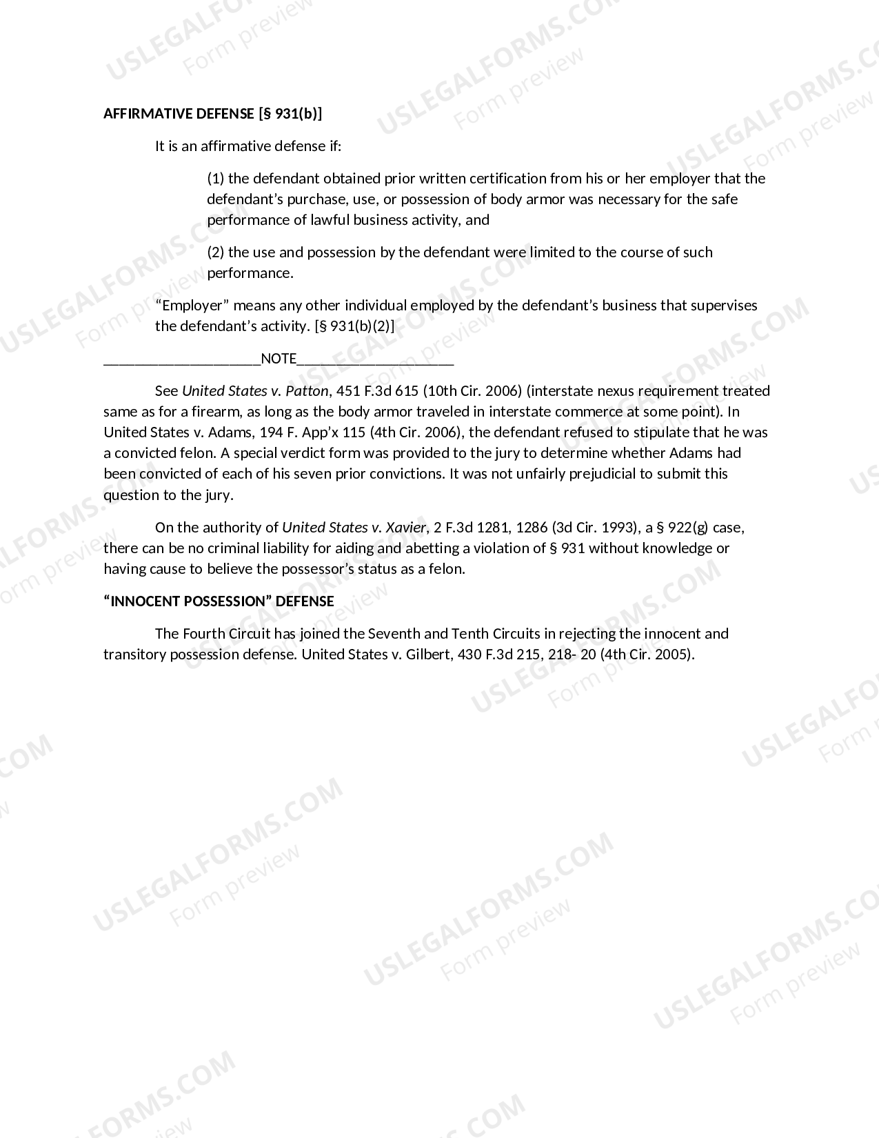 South Carolina POSSESSION OF BODY ARMOR BY VIOLENT FELON | US Legal Forms