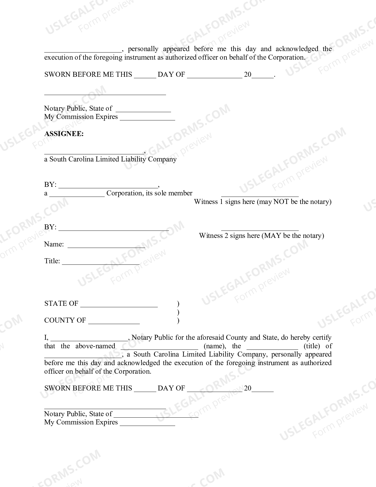 South Carolina Assignment and Assumption of Lease | US Legal Forms