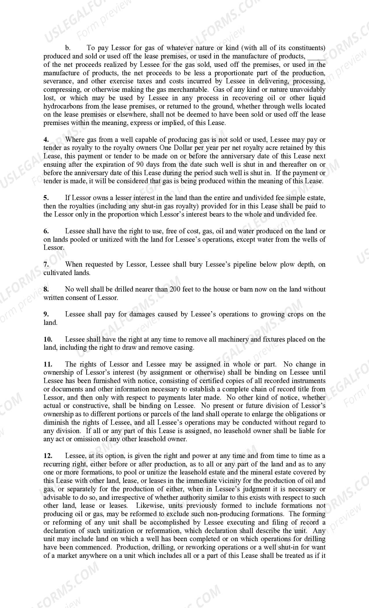 South Dakota Paid Up Lease Pooling Provision | US Legal Forms