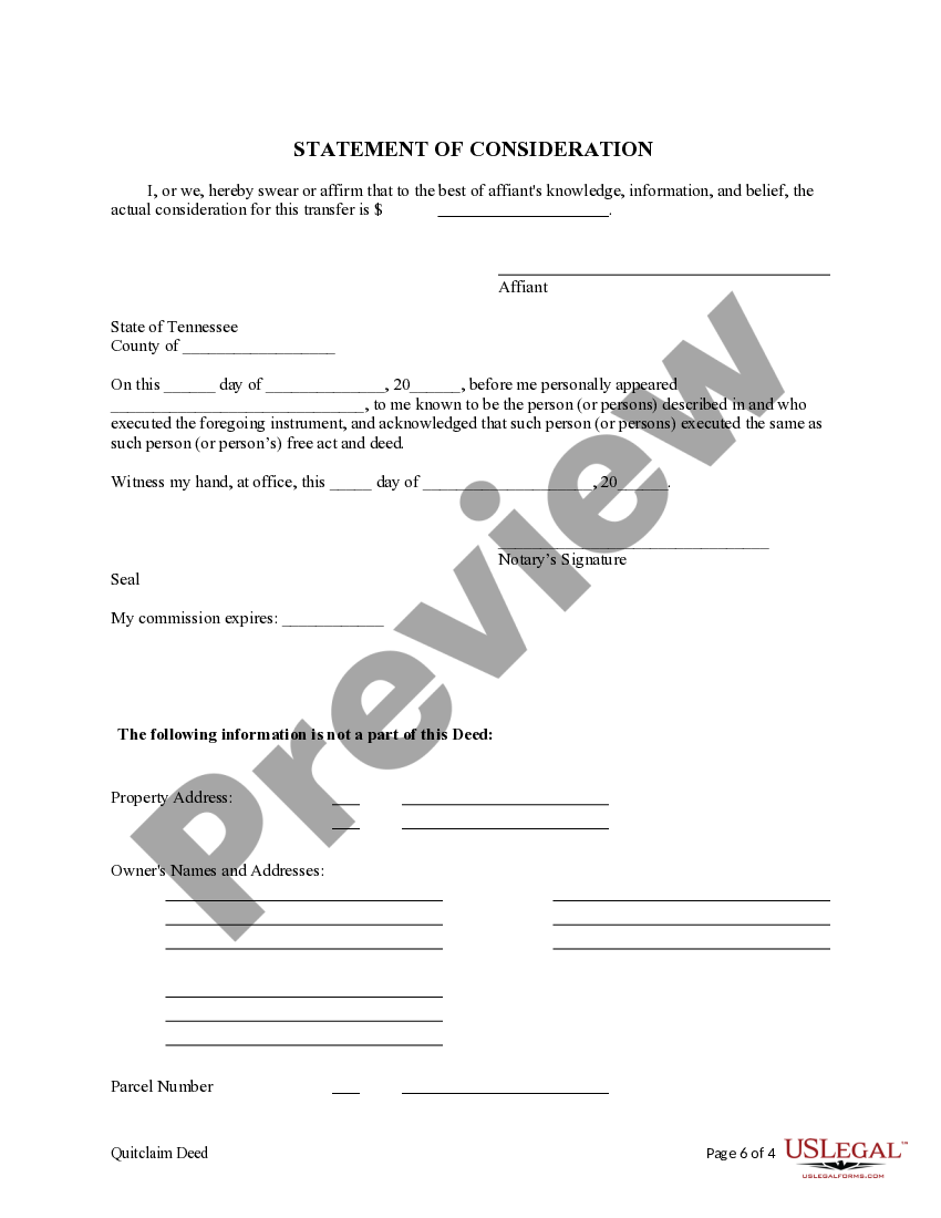 Tennessee Quitclaim Deed Three Grantors To Two Grantees Deed Three US Legal Forms tennessee-quitclaim-deed-three-grantors-to-two-grantees-deed-three-us-legal-forms