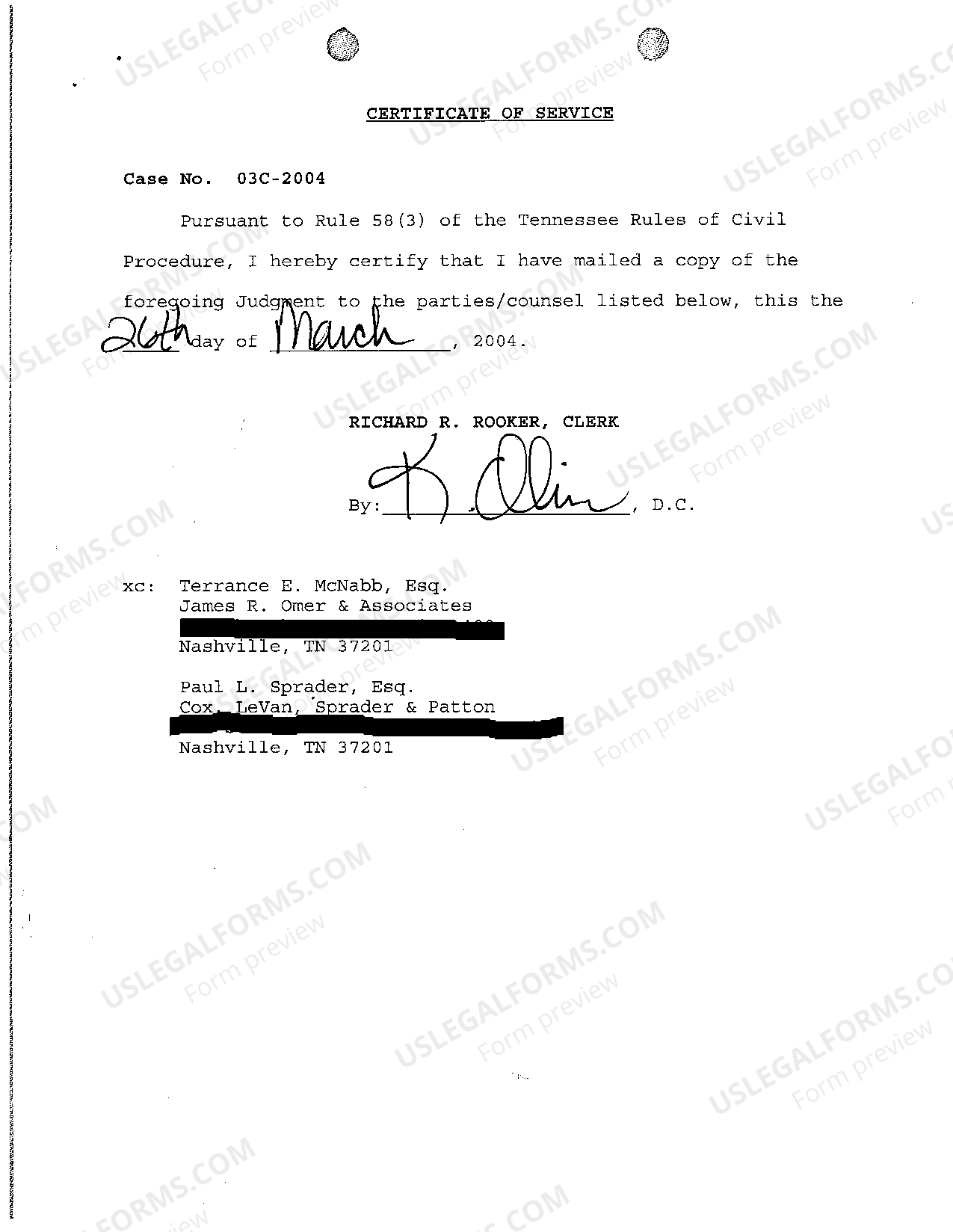 Tennessee Order of Compromise And Dismissal | US Legal Forms