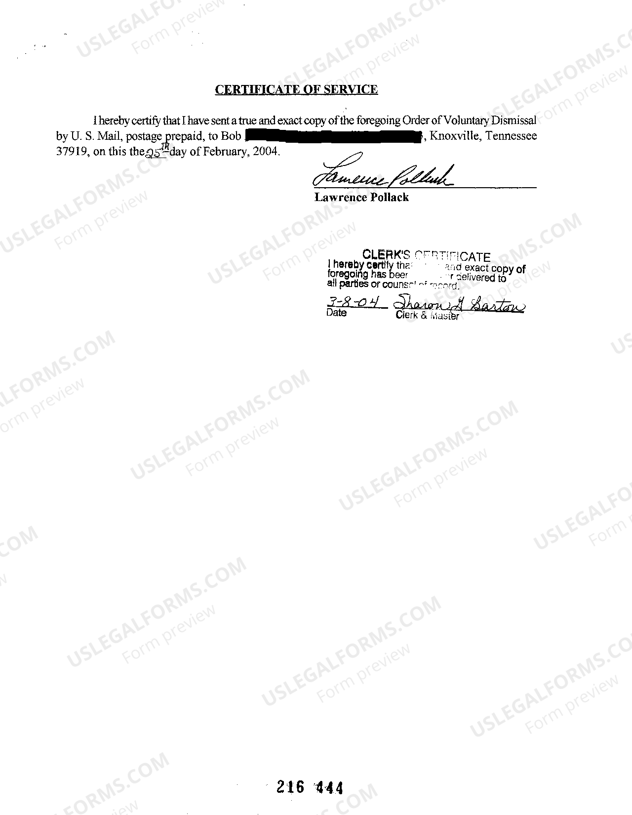 Tennessee Sheriff's Return of Process | US Legal Forms