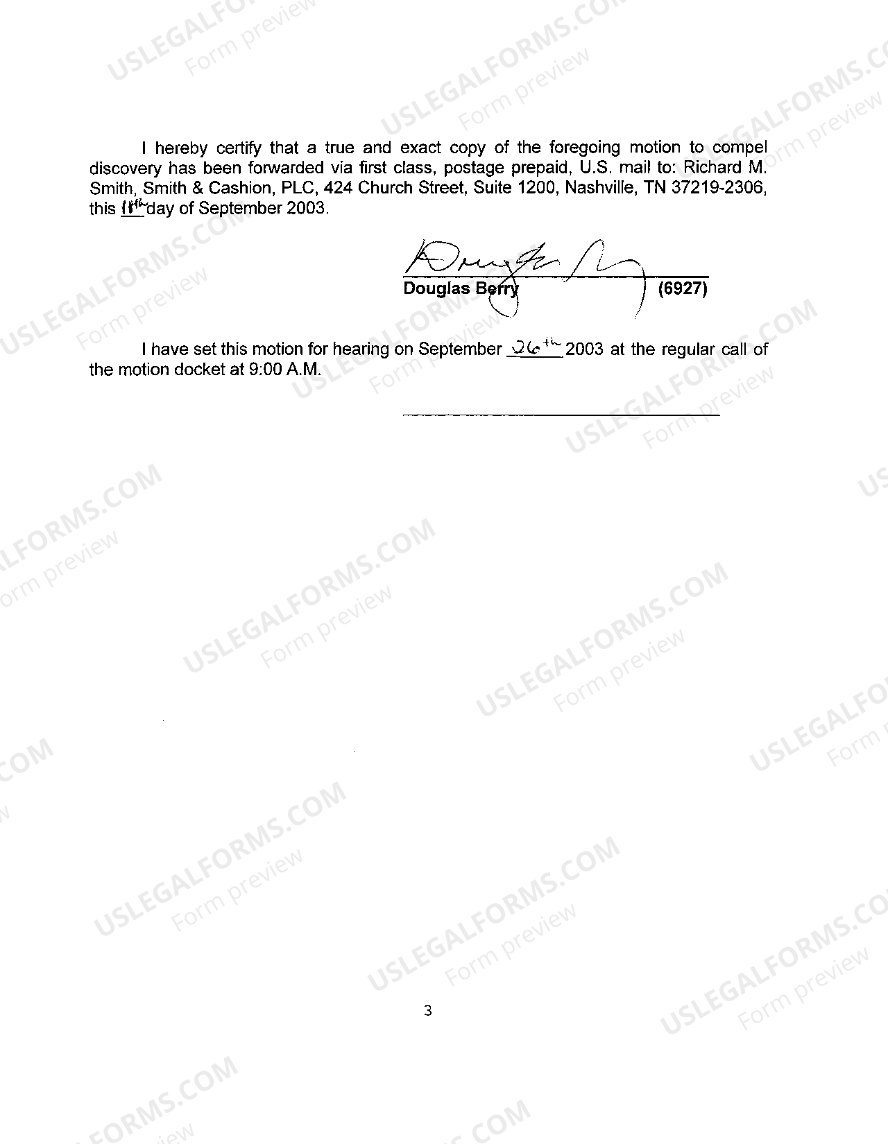 Tennessee Motion To Compel Discovery | US Legal Forms