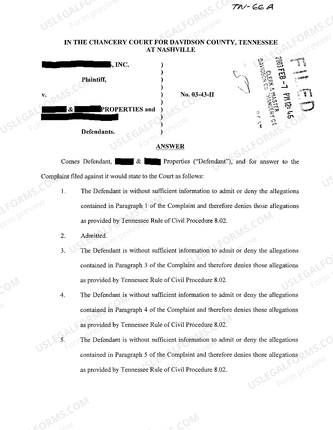 Mechanics Lien Form Tennessee | US Legal Forms