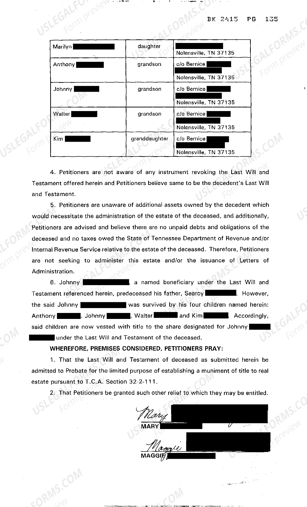 Muniment Of Title Form Tennessee For Rent | US Legal Forms