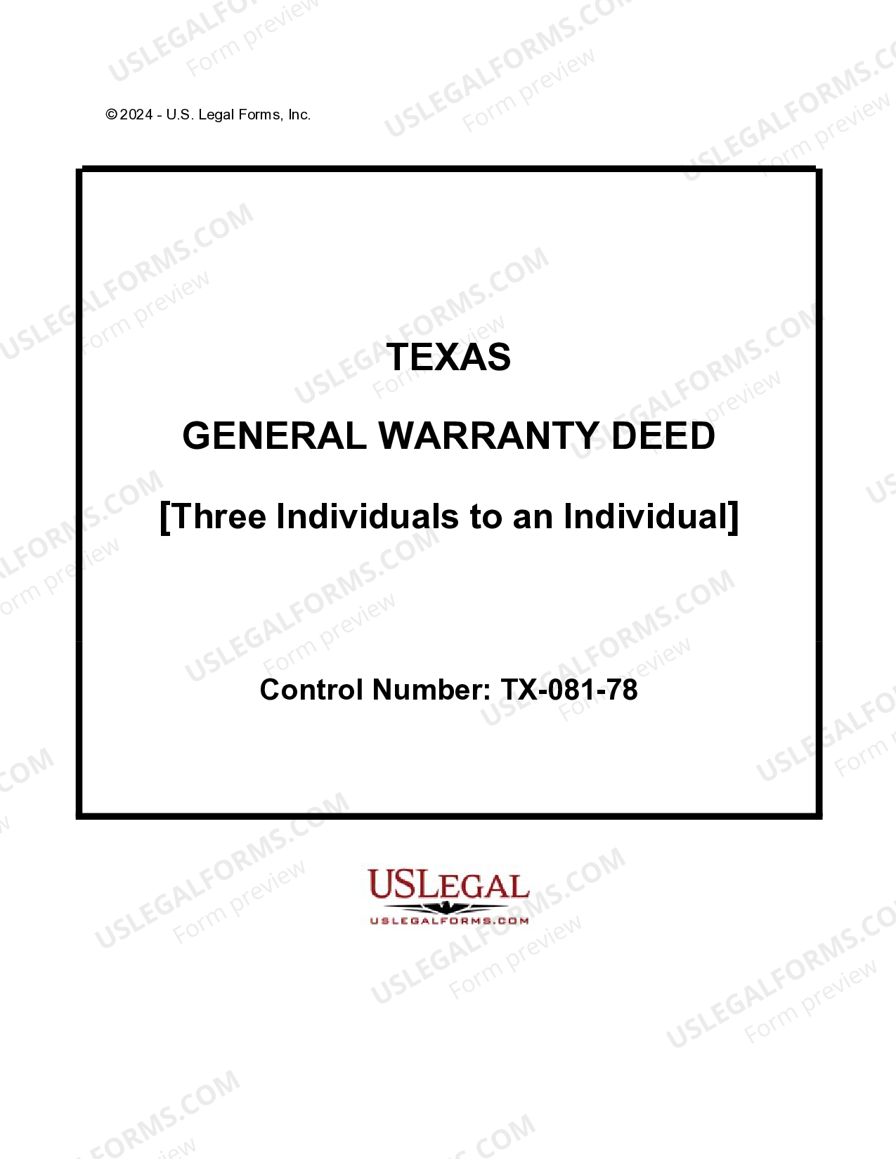 Texas General Warranty Deed | US Legal Forms