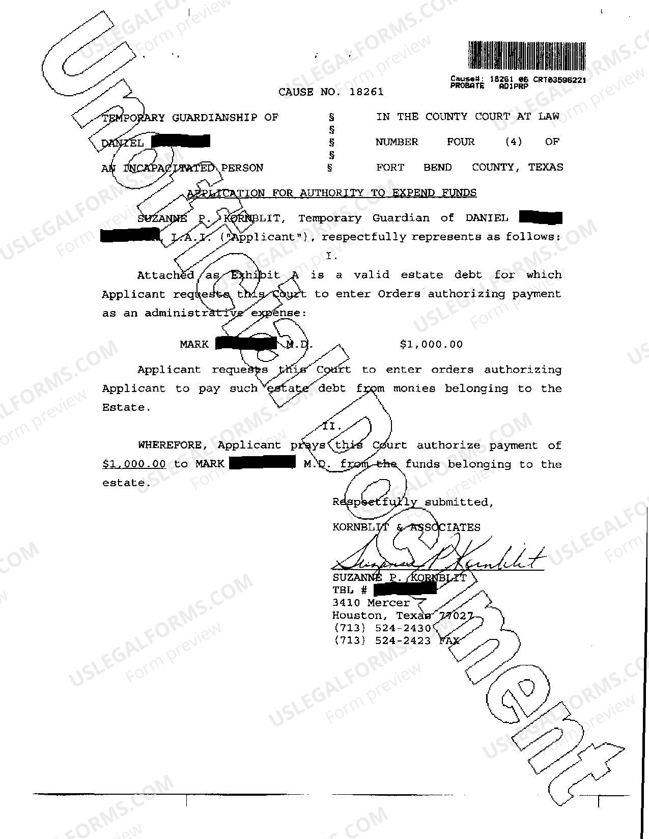 Texas Order for Mental Examination | US Legal Forms