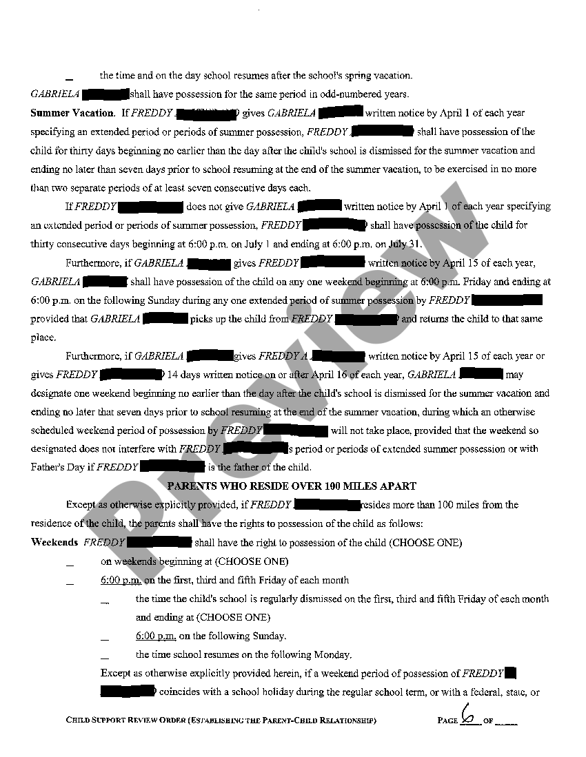 Fort Worth Texas Standard Possession Order Standard Possession Order 