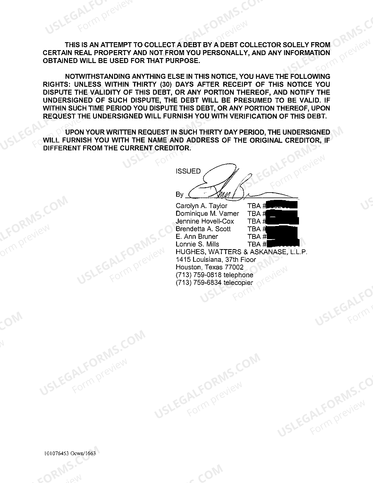 Texas Notice of Filing Application | US Legal Forms