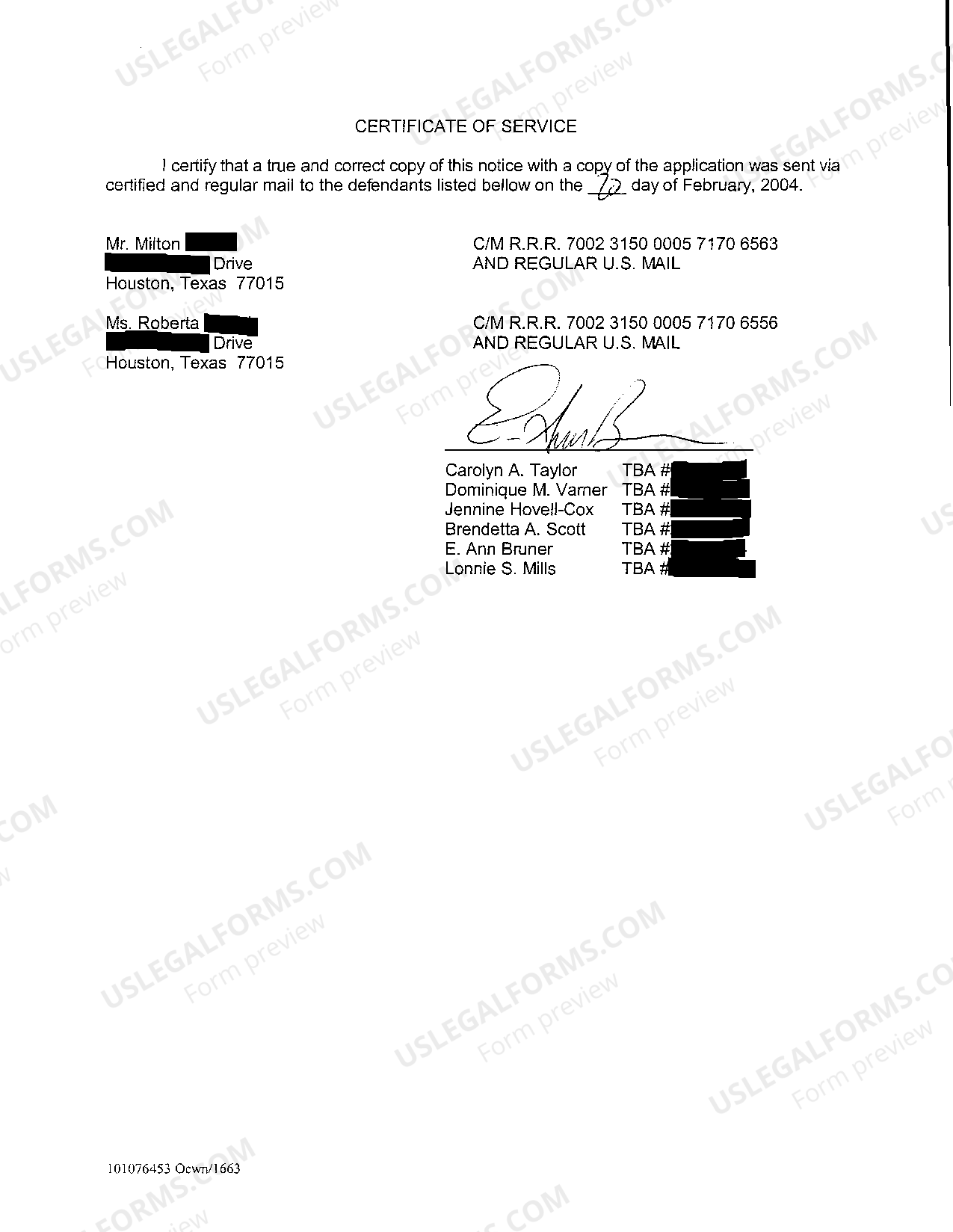Texas Notice of Filing Application | US Legal Forms