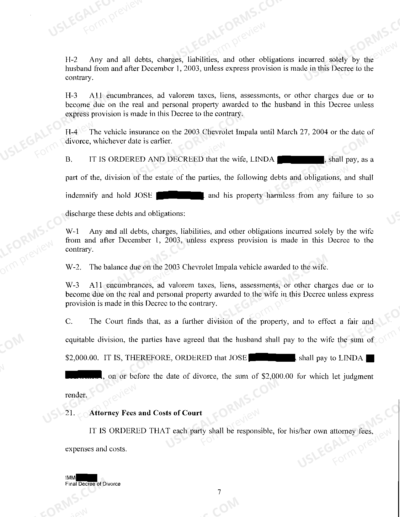 Texas Final Decree Of Divorce With Child | US Legal Forms