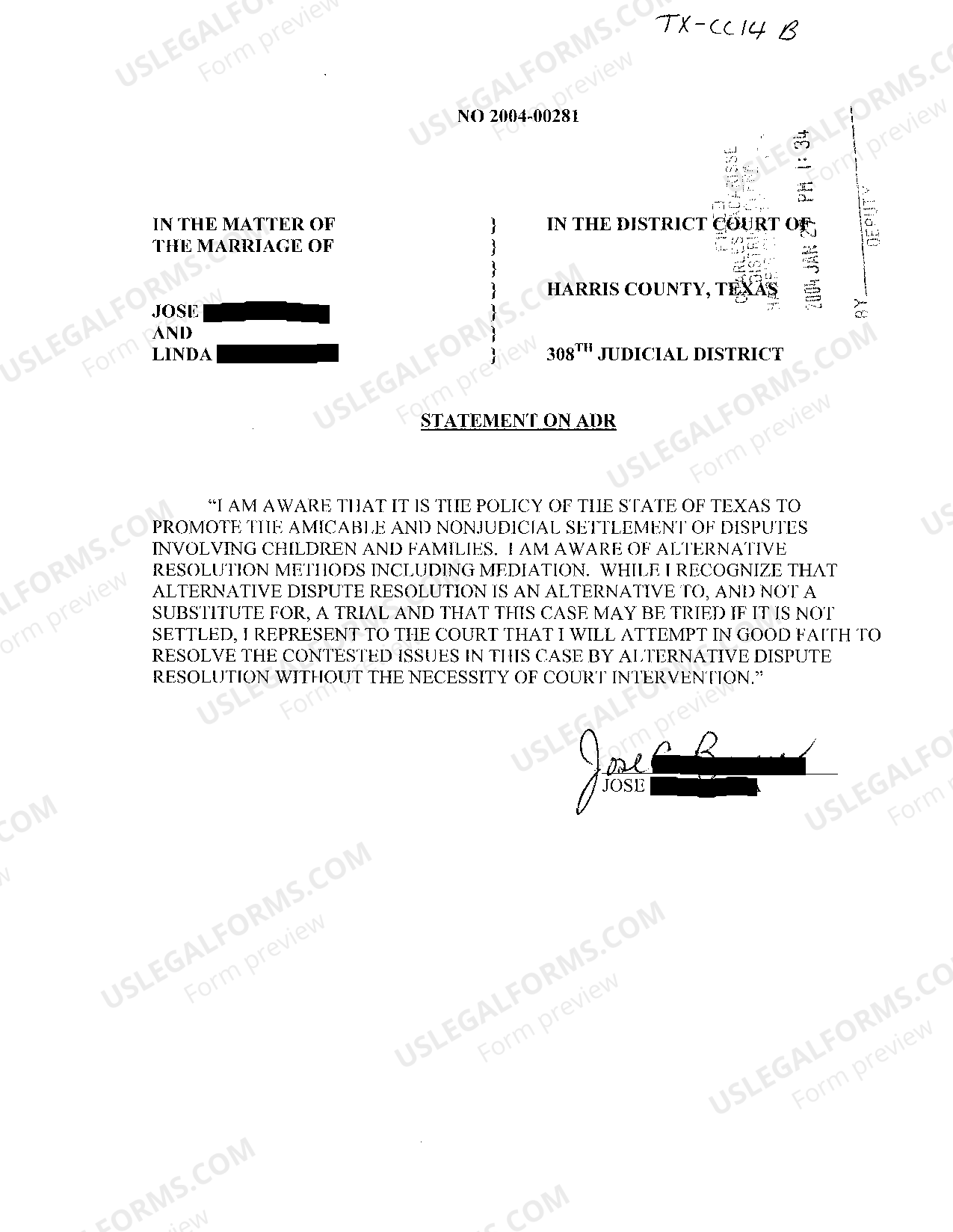 Harris Texas Statement On Alternative Dispute Resolution - Texas ...