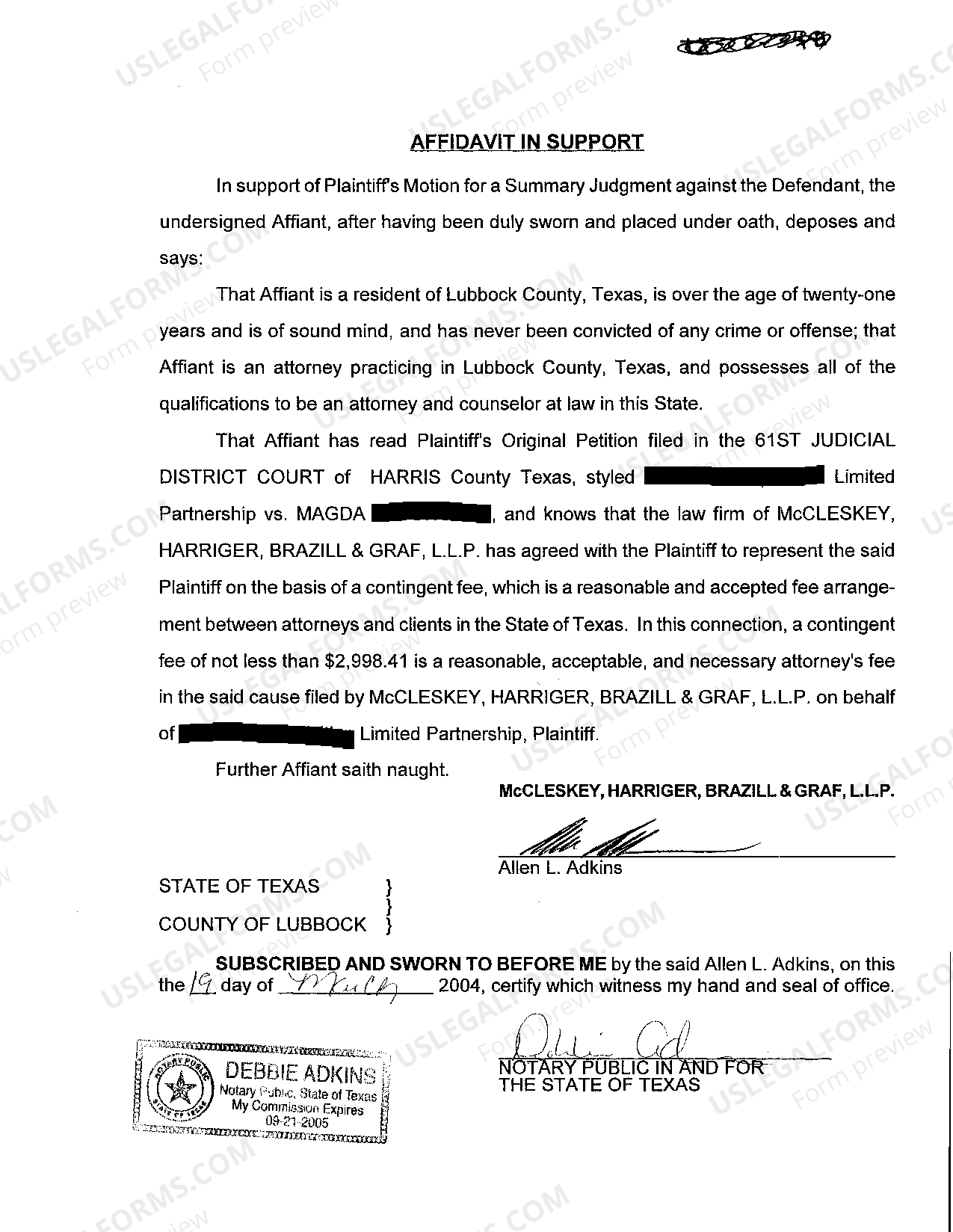 Texas Notice of Submission Hearing - Hearing By Submission In Texas ...