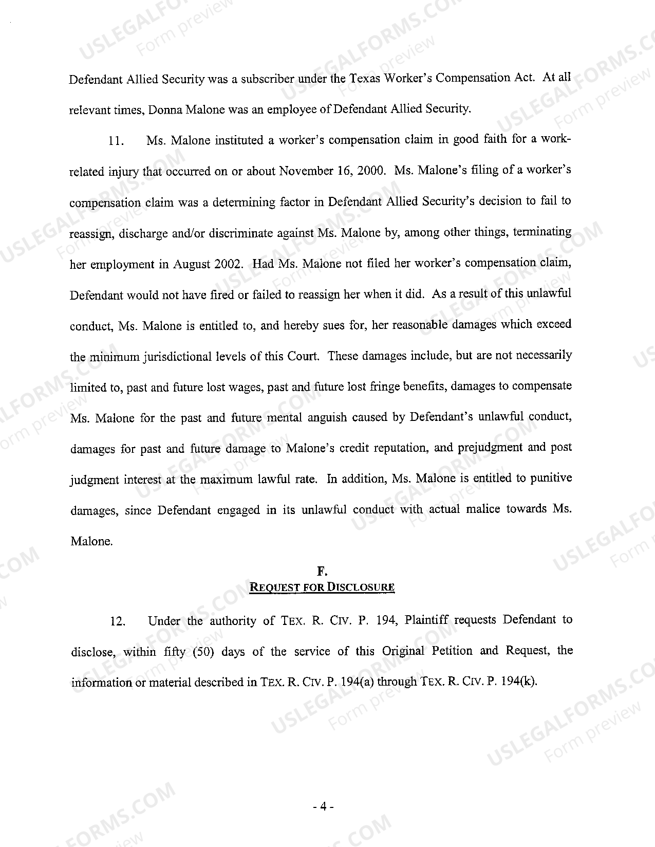 Texas Plaintiffs Original Petition Jury Demand and Request for ...