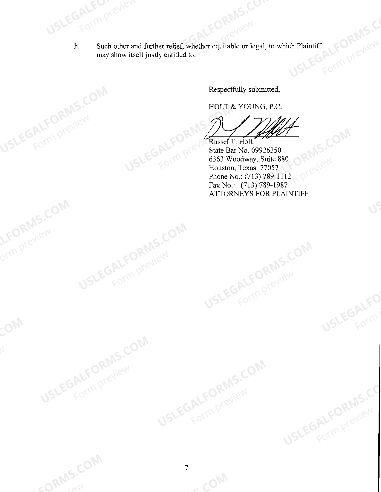 Texas Plaintiff's Original Petition regarding Deceptive Trade Practices ...