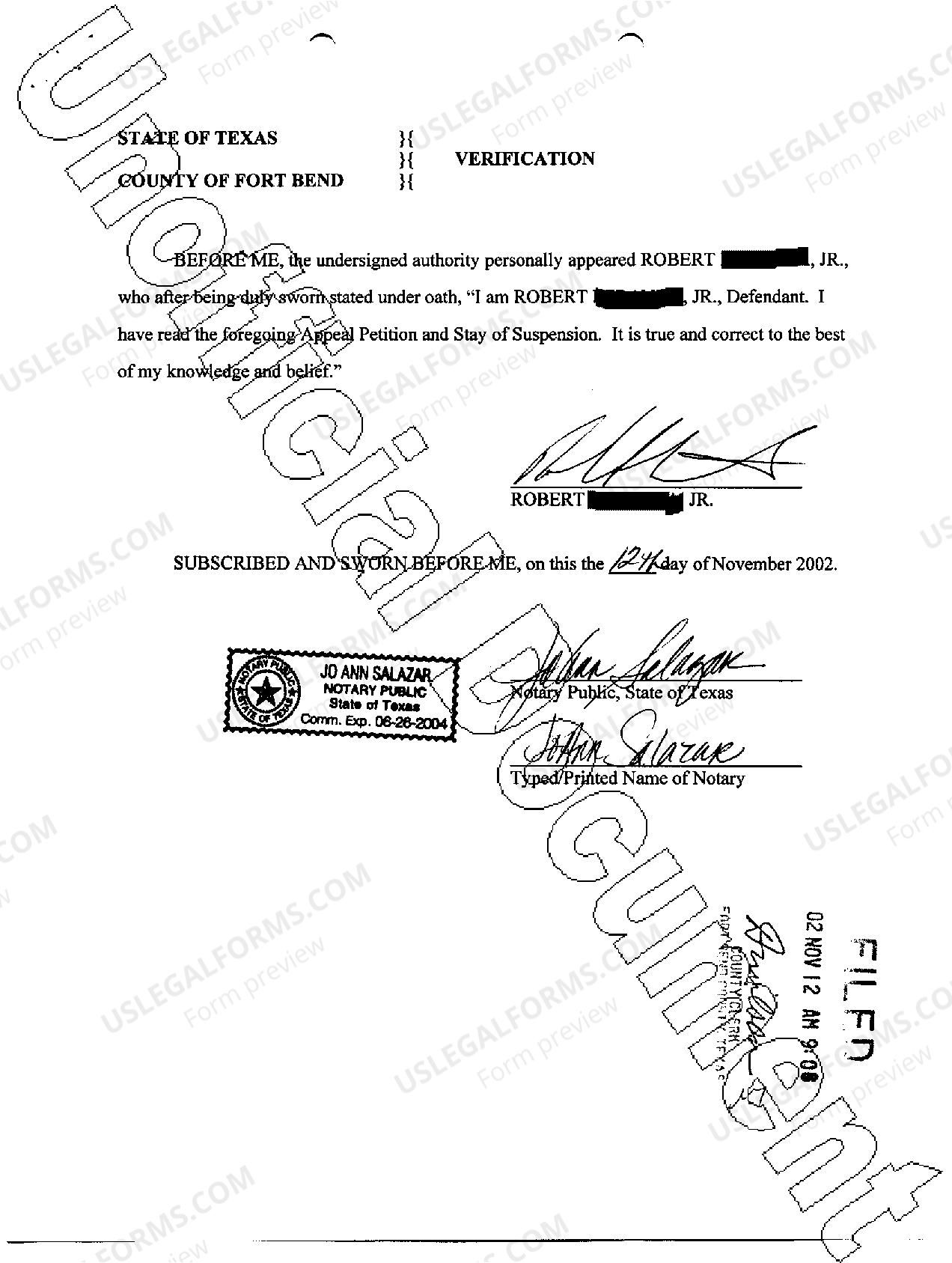 Texas Appeal Petition and Stay of Suspension | US Legal Forms