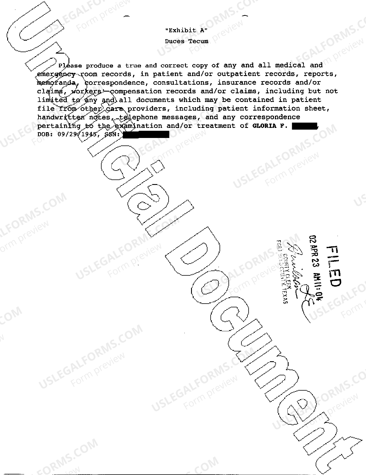 Texas Subpoena - Texas Subpoena Form | US Legal Forms