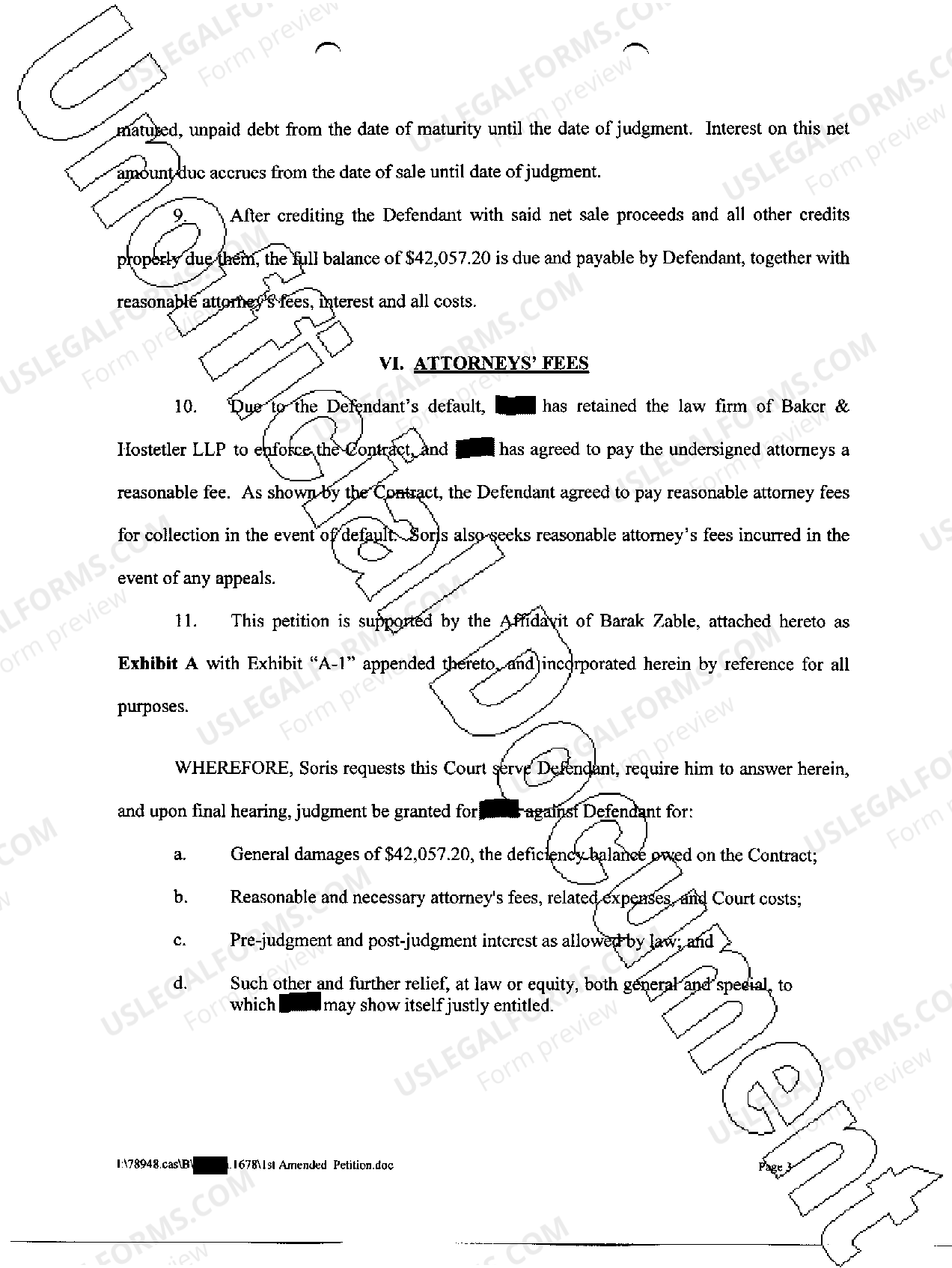 Texas Plaintiffs First Amended Petition - Amended Petition Form Texas ...