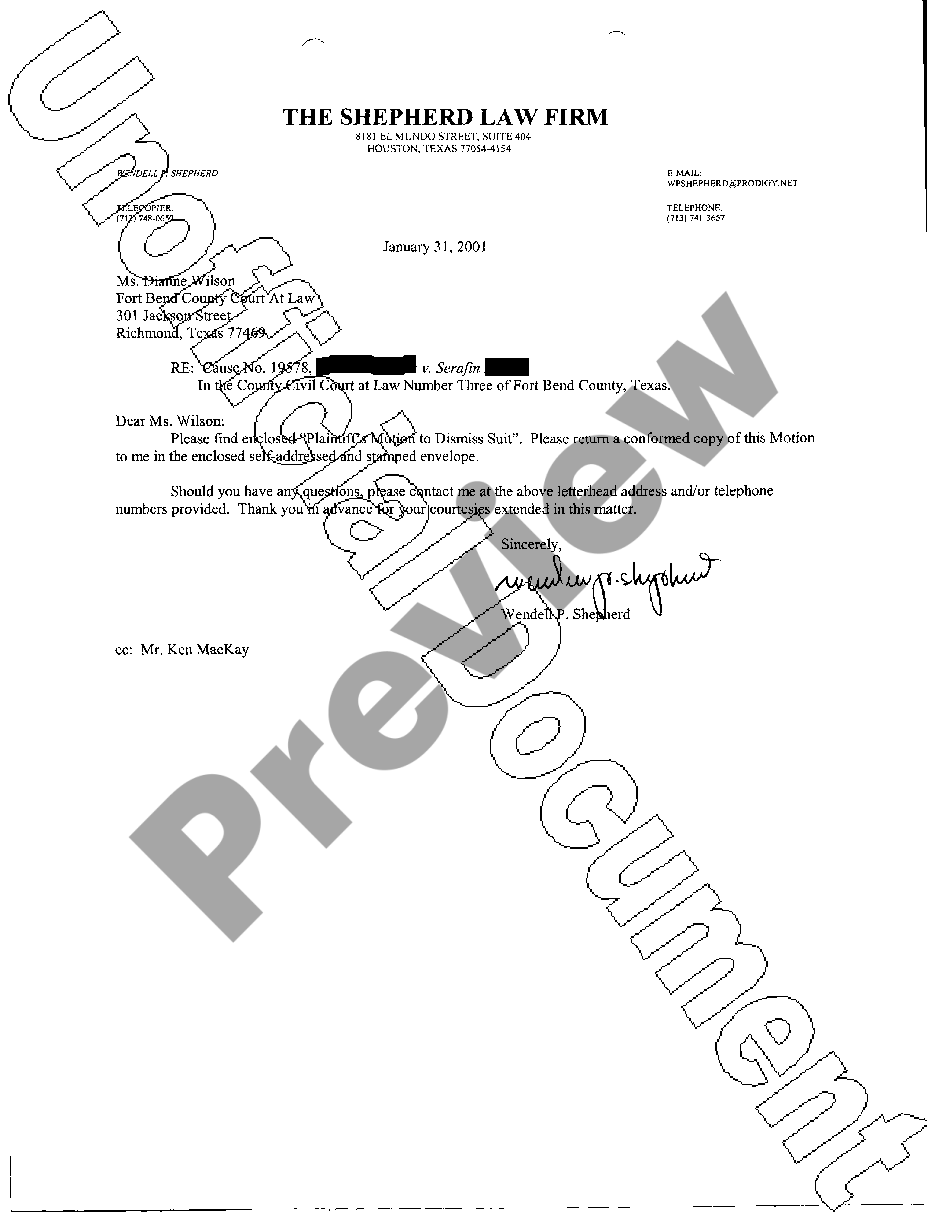 Texas Plaintiffs Motion To Dismiss | US Legal Forms Texas Plaintiffs Motion To Dismiss | US Legal Forms