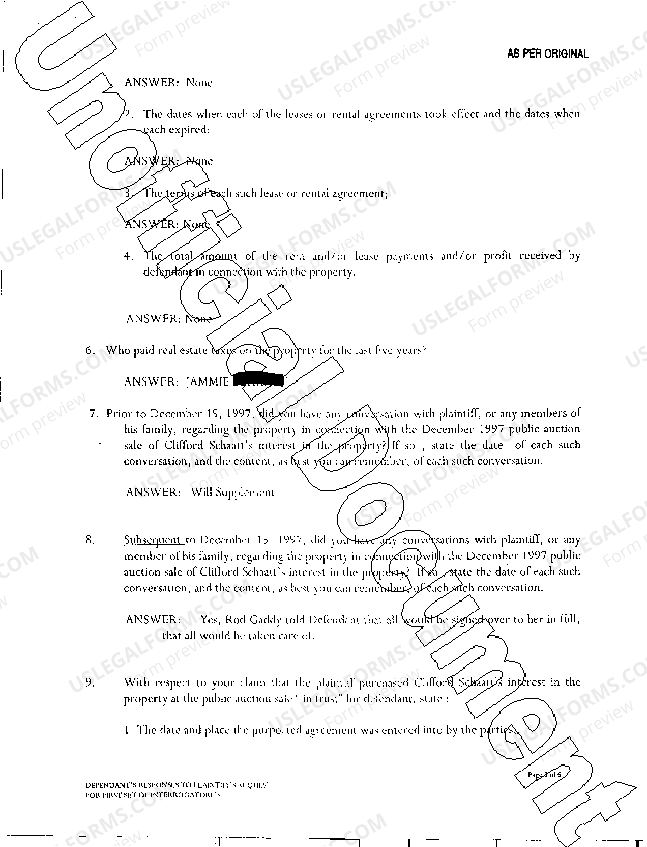 Texas Defendant's Responses and Objections | US Legal Forms