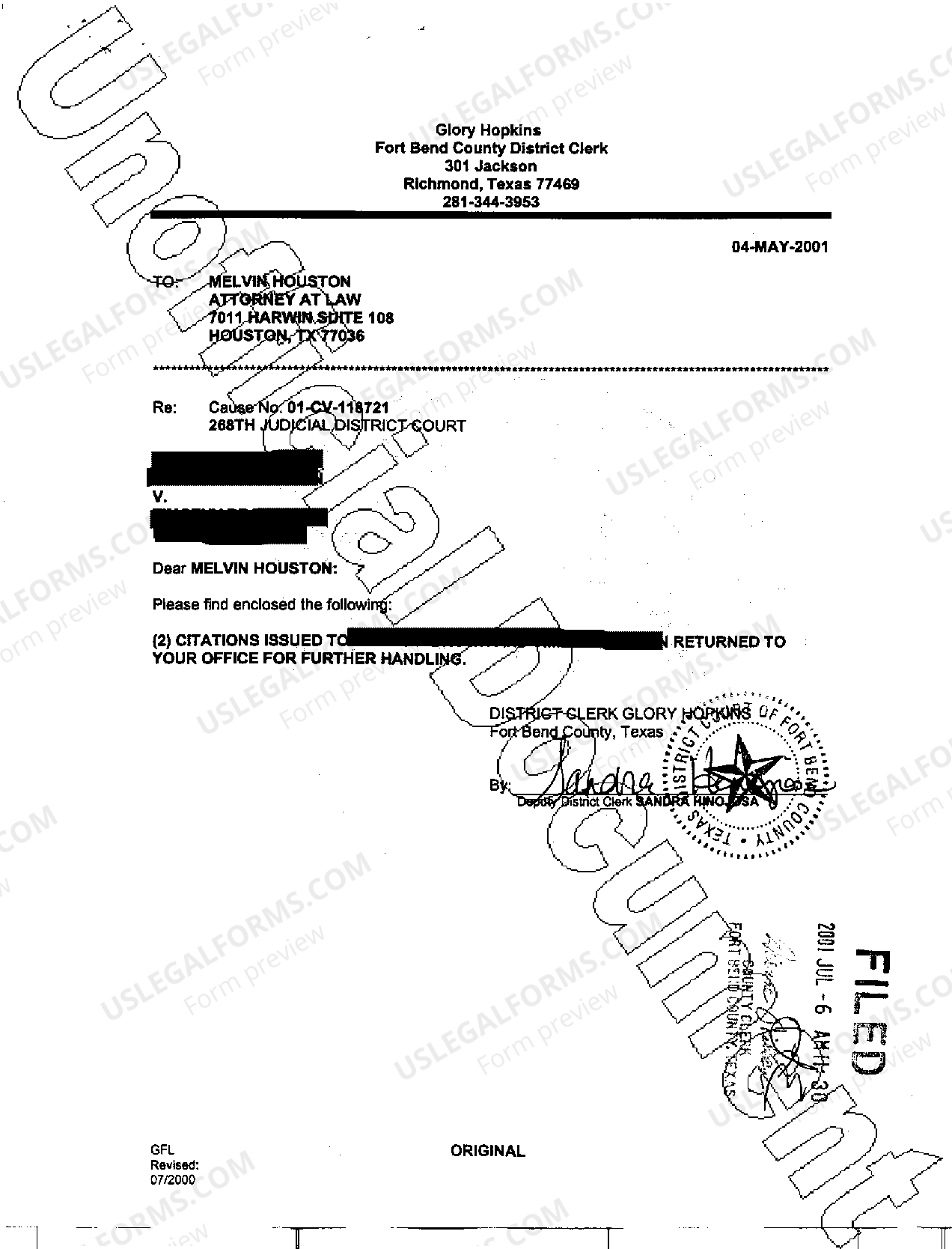 Texas Exhibit B to Transcript regarding title proceeding | US Legal Forms
