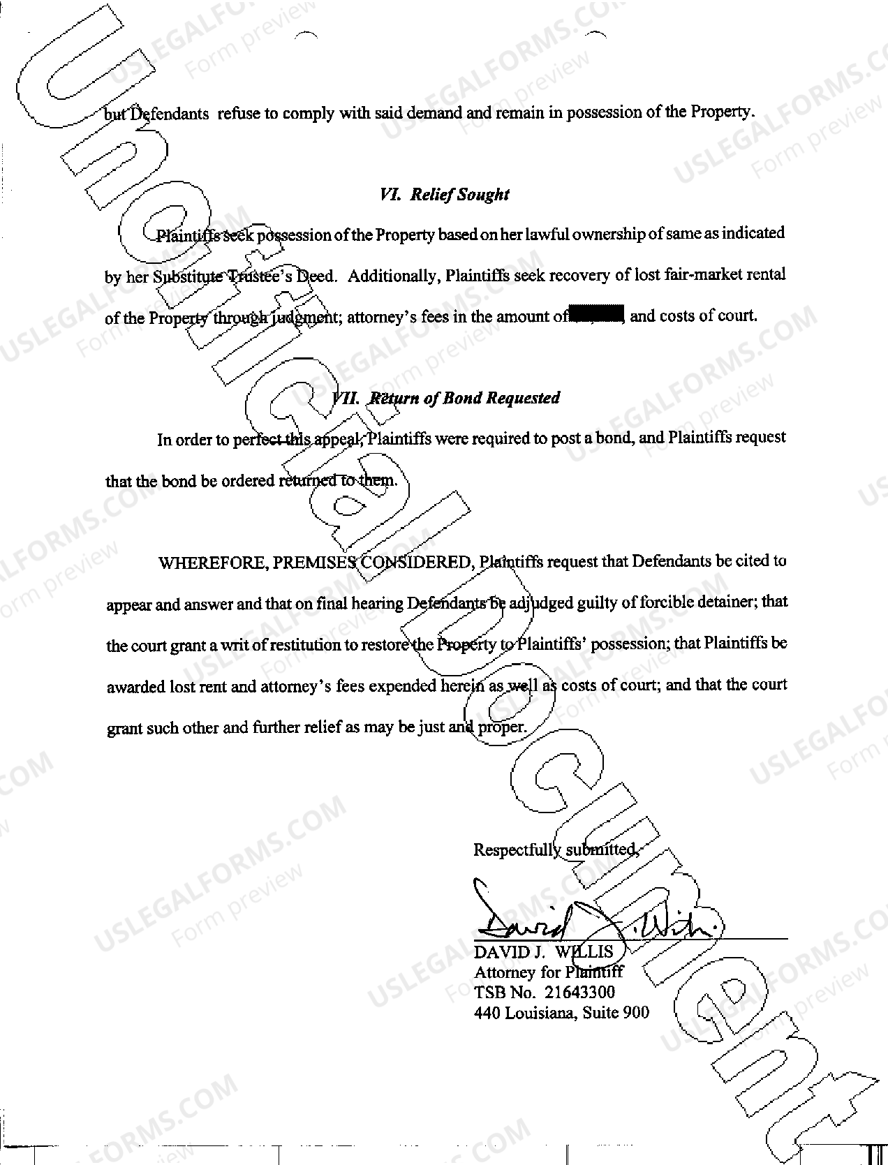 Forcible Entry And Detainer Texas Form | US Legal Forms