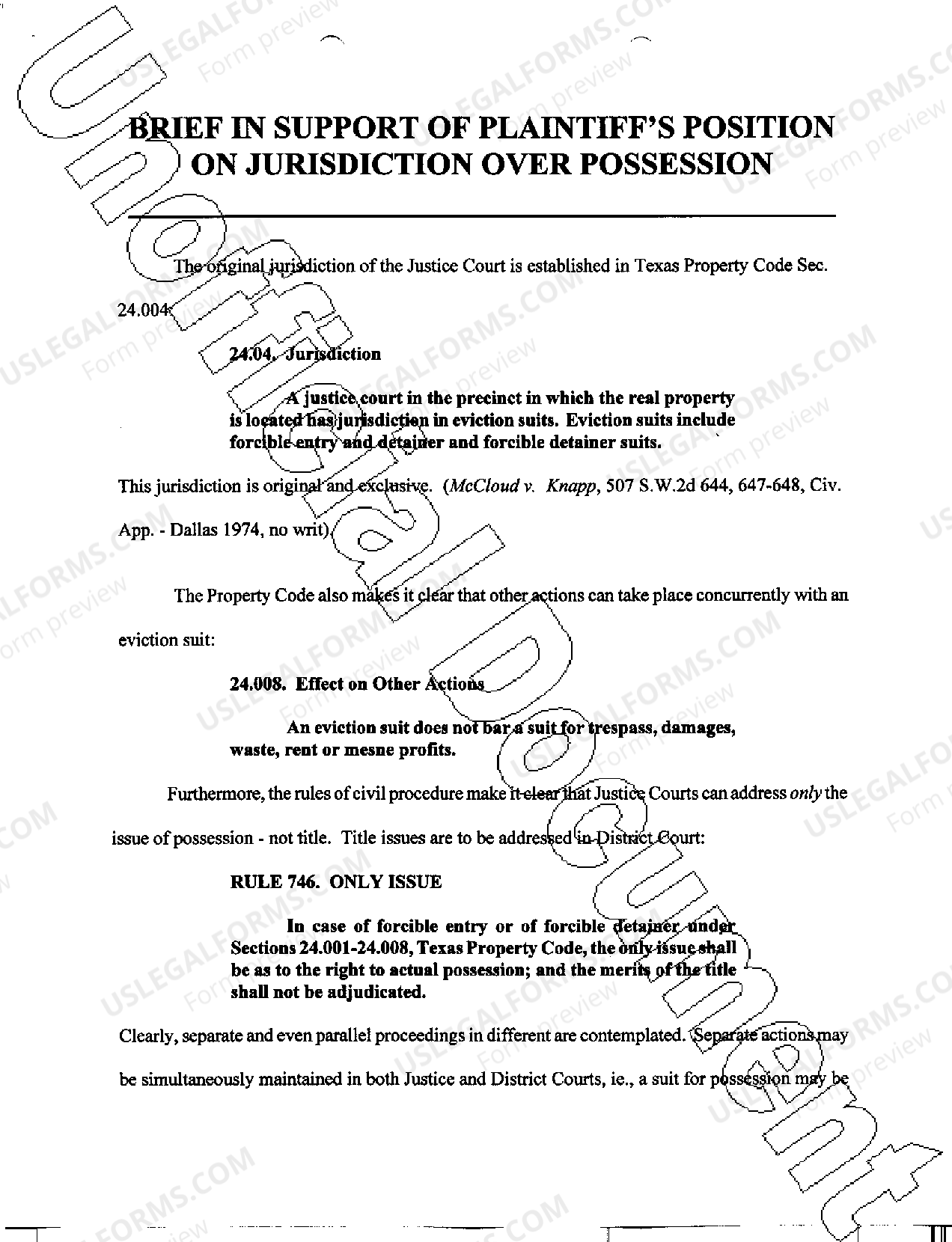 Forcible Entry And Detainer Texas Form | US Legal Forms