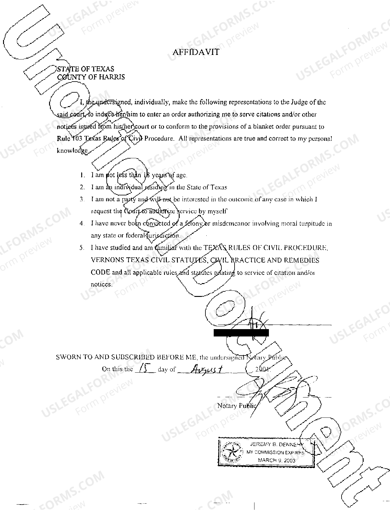 Houston Texas Citation | US Legal Forms