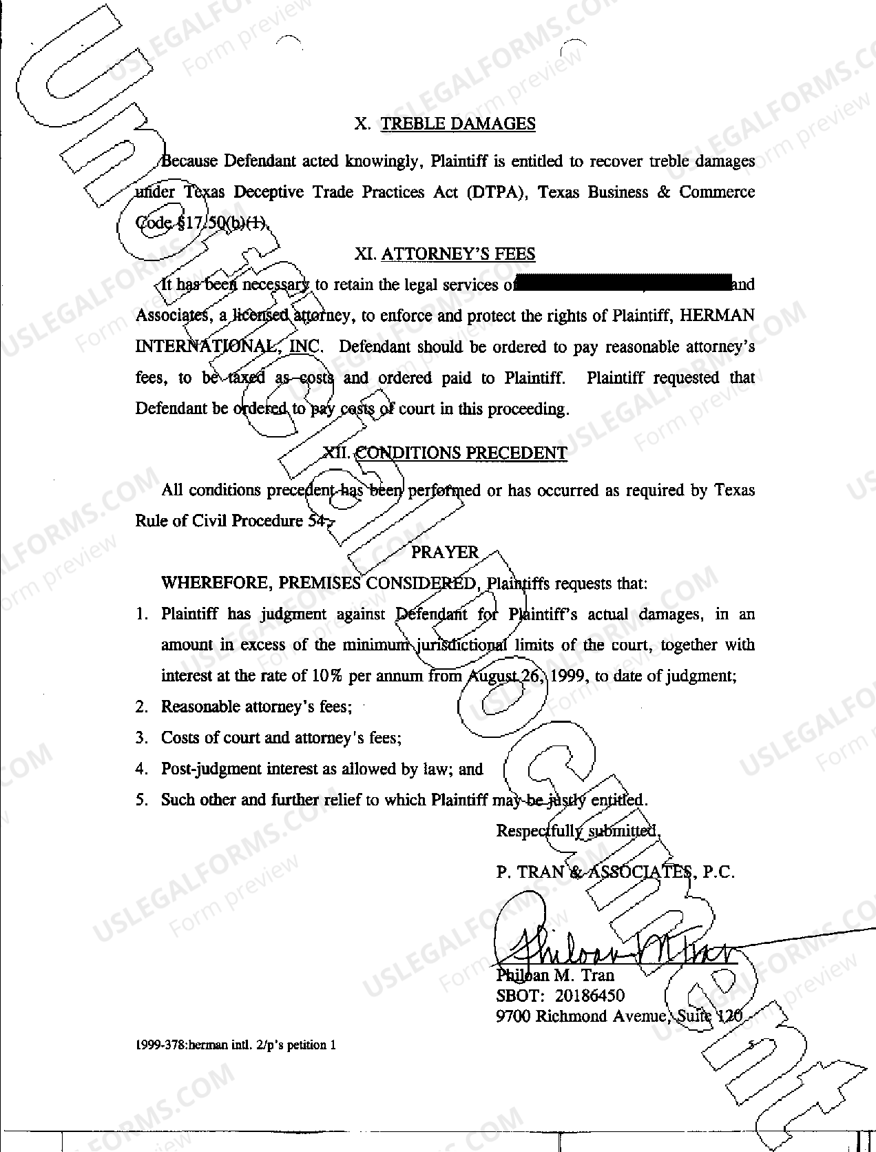 Texas Plaintiff's Original Petition | US Legal Forms