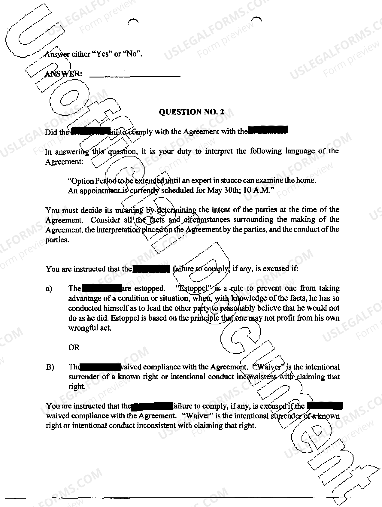 Texas Defendant's Proposed Jury Instruction | US Legal Forms