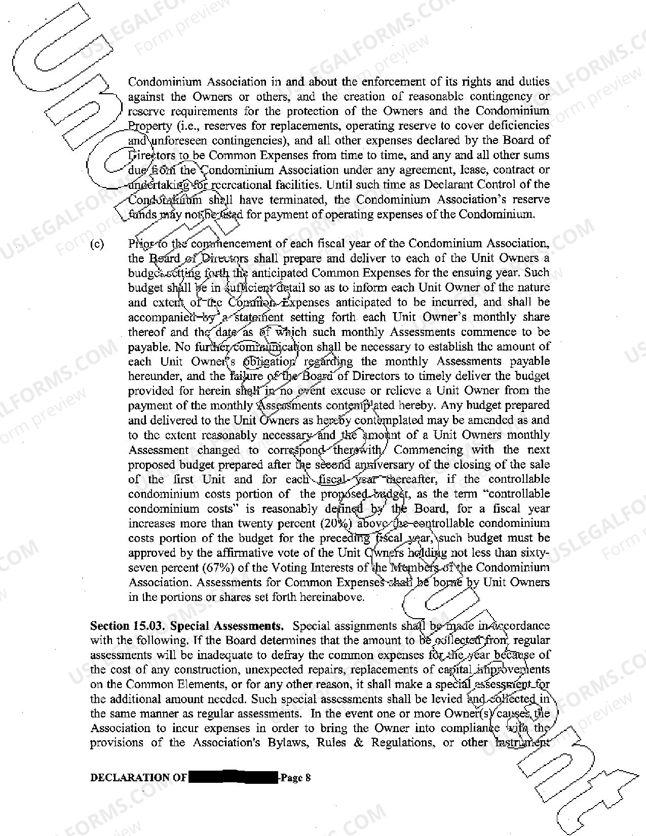 Texas Declaration of Condominiums | US Legal Forms