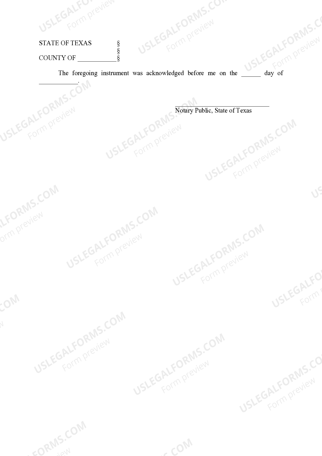 Texas Consent and Ratification (Sale and Conveyance) - Deed Of ...