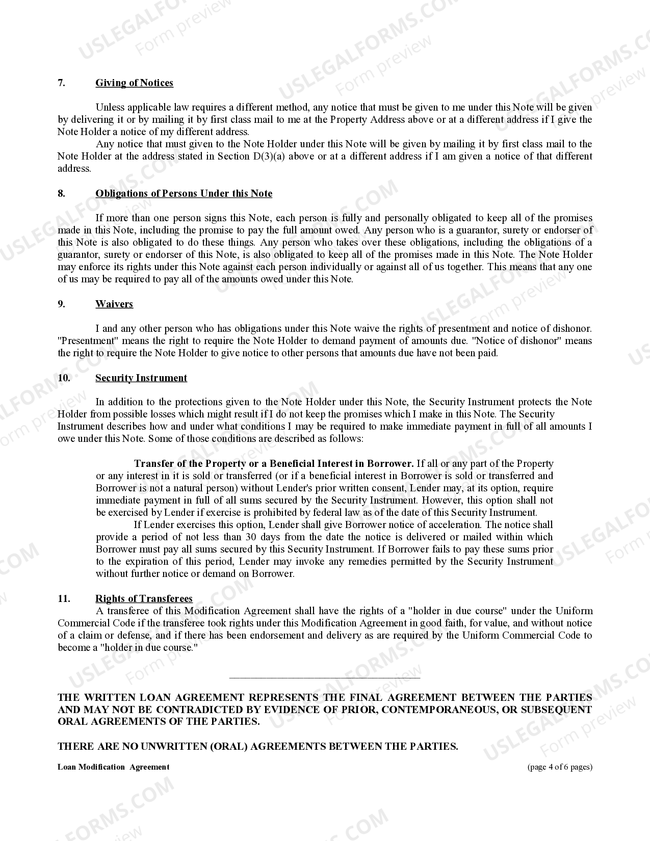 Change or Modification Agreement of Deed of Trust | US Legal Forms