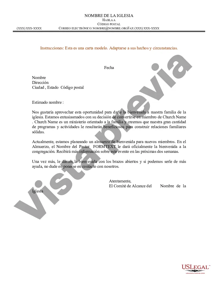 Ejemplos De Cartas De Bienvenida A La Iglesia Cartel De Bienvenida